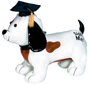 Graduation Autograph Dog with Pen 12in - Party City